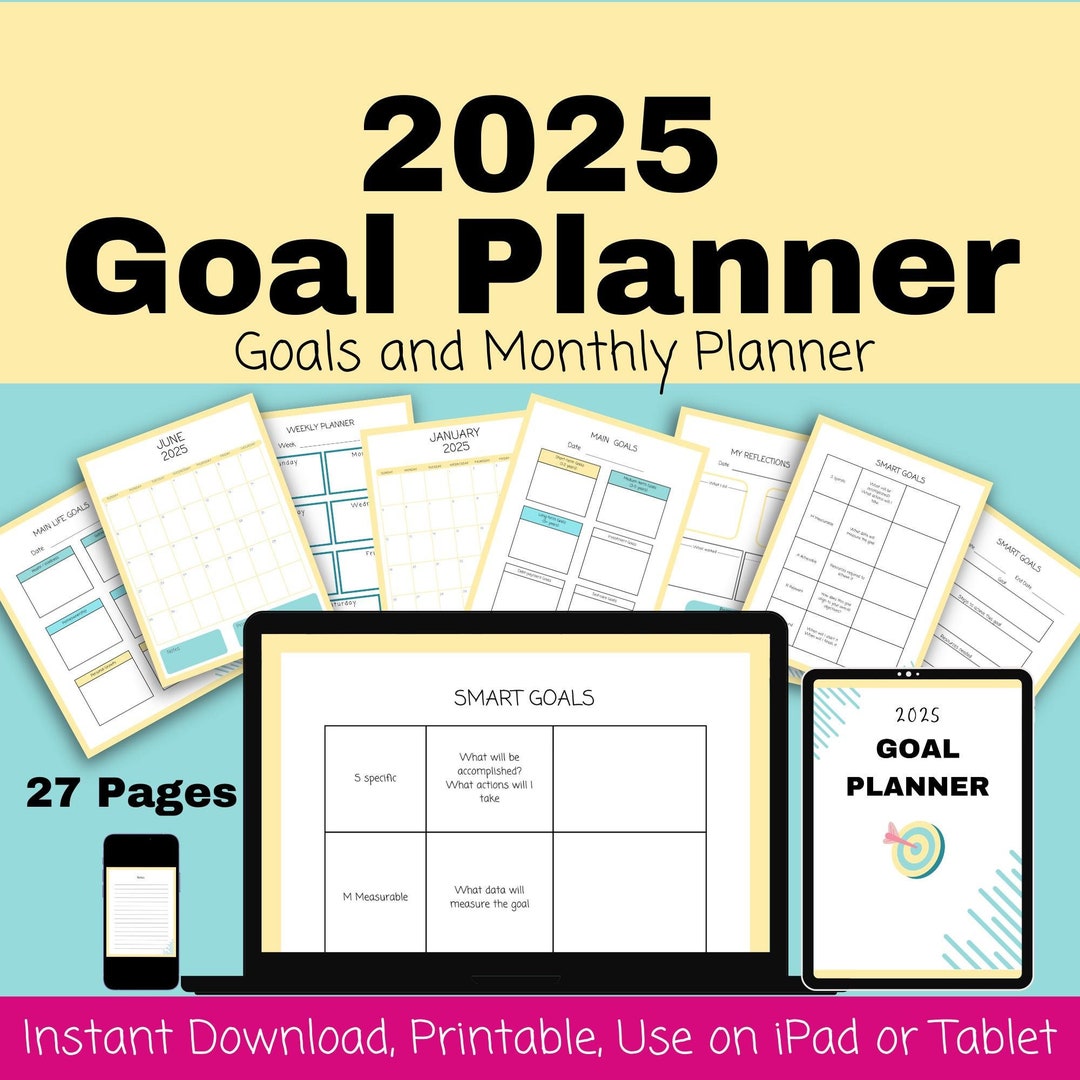 2025 Goal Planner | Yearly Reflection and Planning Tool | Printable ...