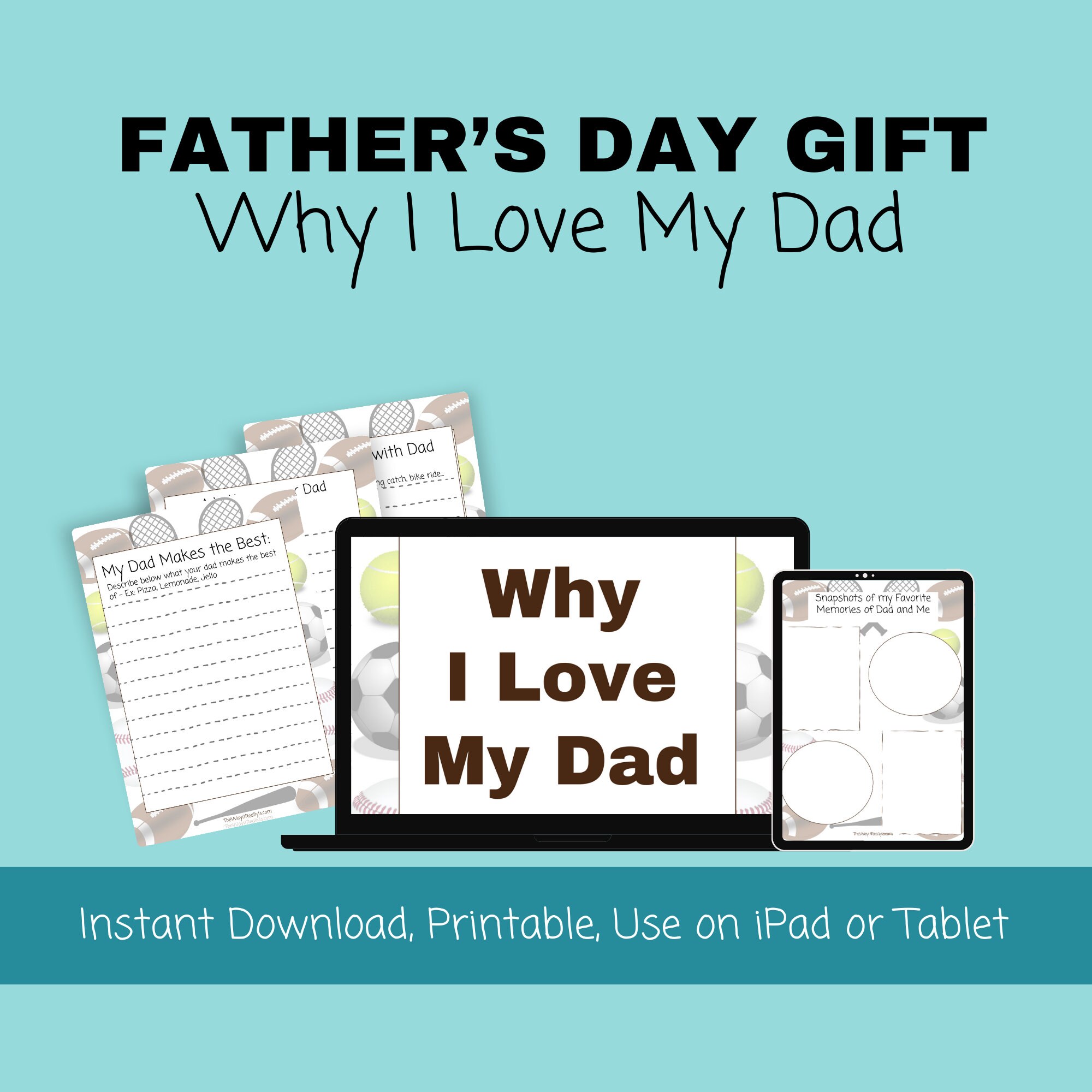 Father's Day Gift, Father's Day Gift From Kids, Father's Day Gift Why I ...