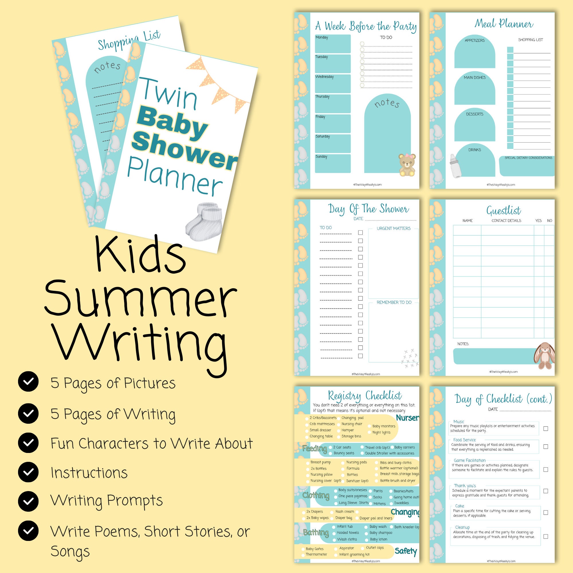 Kids Summer Guided Journal, Photo Journal Prompts, Kids Summer Journal ...