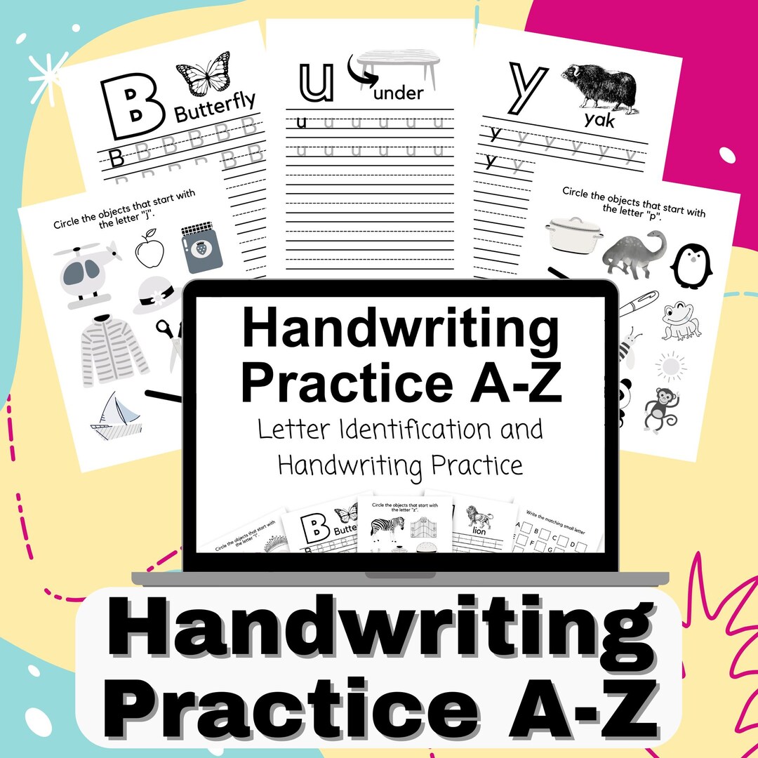 Handwriting Practice Sheets for Kids, A-Z Handwriting Practice, Writing ...
