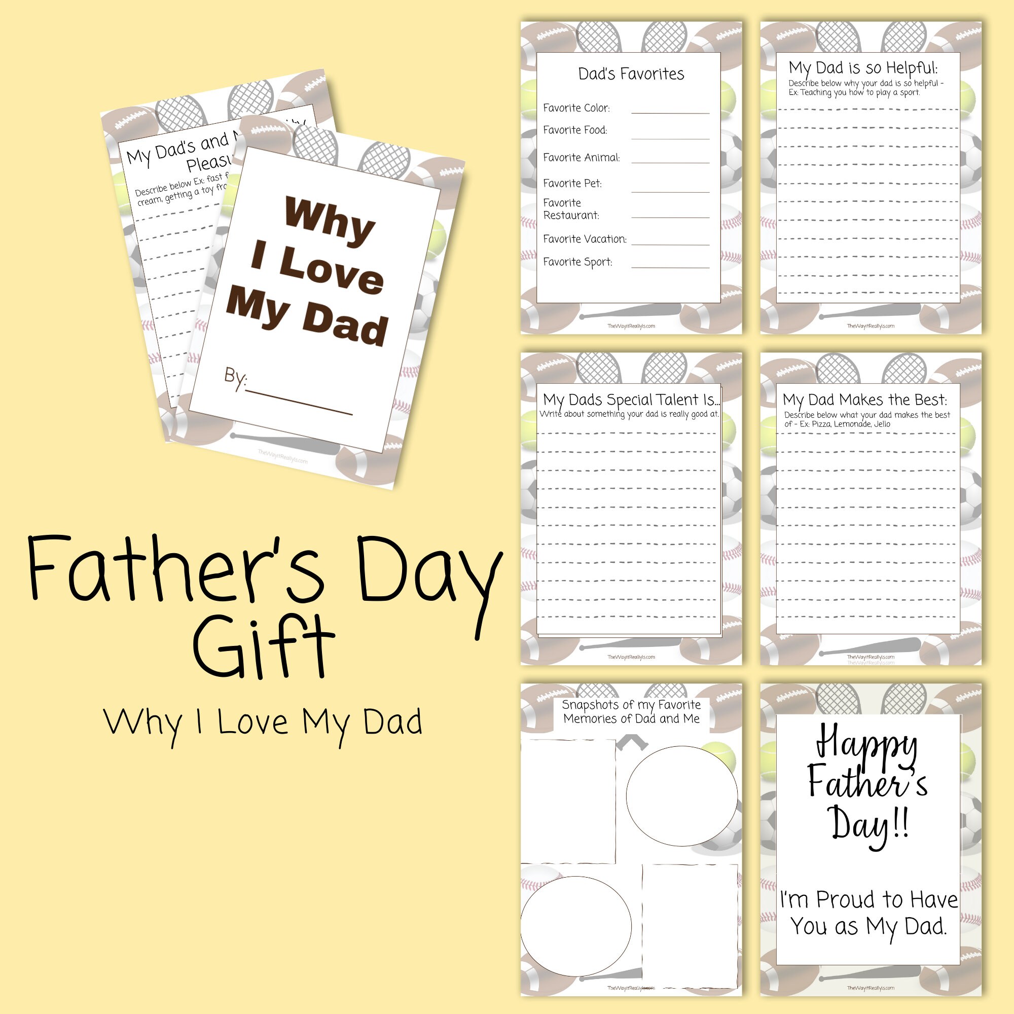 Father's Day Gift, Father's Day Gift From Kids, Father's Day Gift Why I ...
