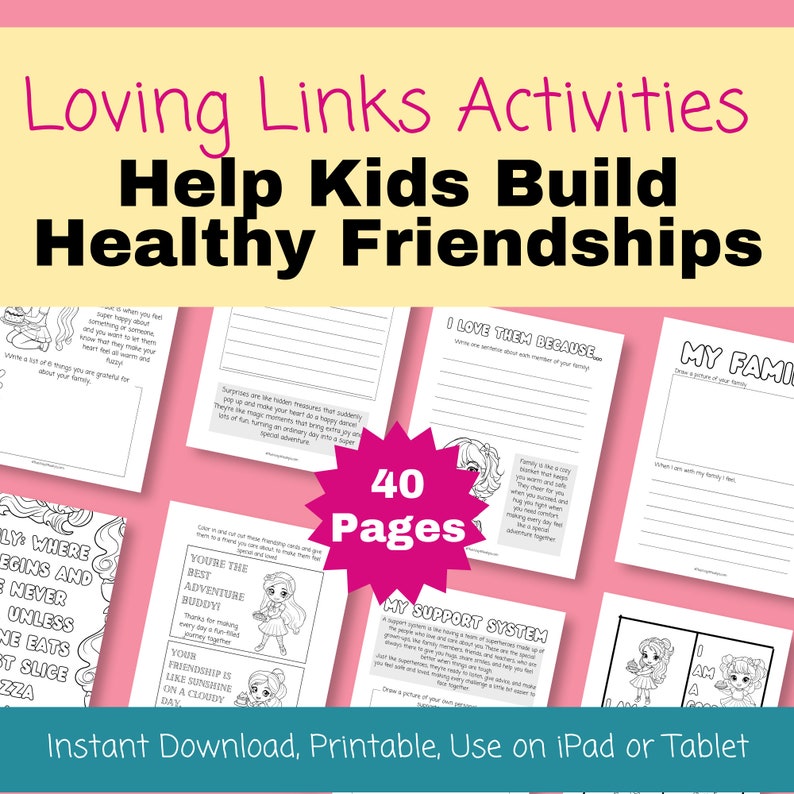 Social Skills: Building Healthy Relationships for Kids Coloring and ...