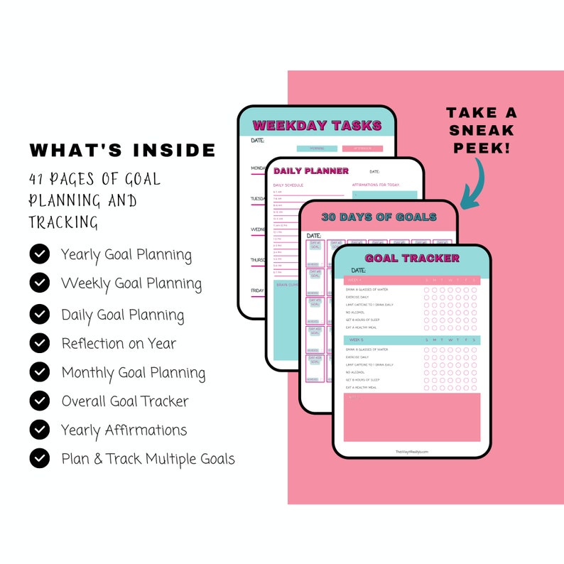 2024 Calendar, 2024 Goal Planner, 2024 Goodnotes, Goal Setting Planner ...