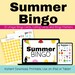 Summer Bingo Game, Summer Kids Activity, Summer Printable, Summer Camp ...