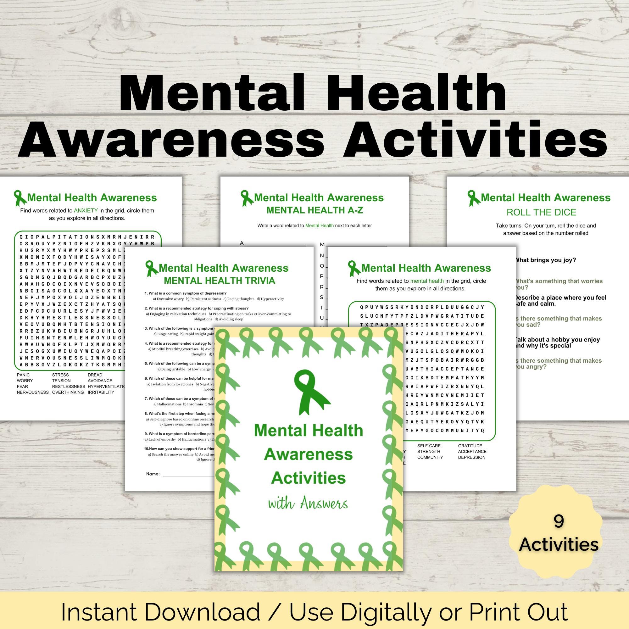 Mental Health Awareness Activities, Mental Health Awareness, Mental ...