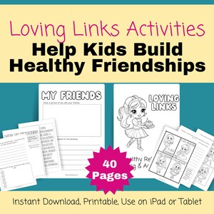 Social Skills: Building Healthy Relationships for Kids Coloring and ...