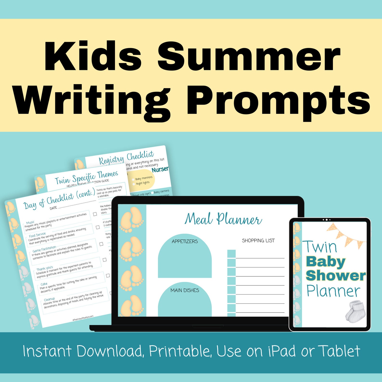 Kids Summer Guided Journal, Photo Journal Prompts, Kids Summer Journal ...