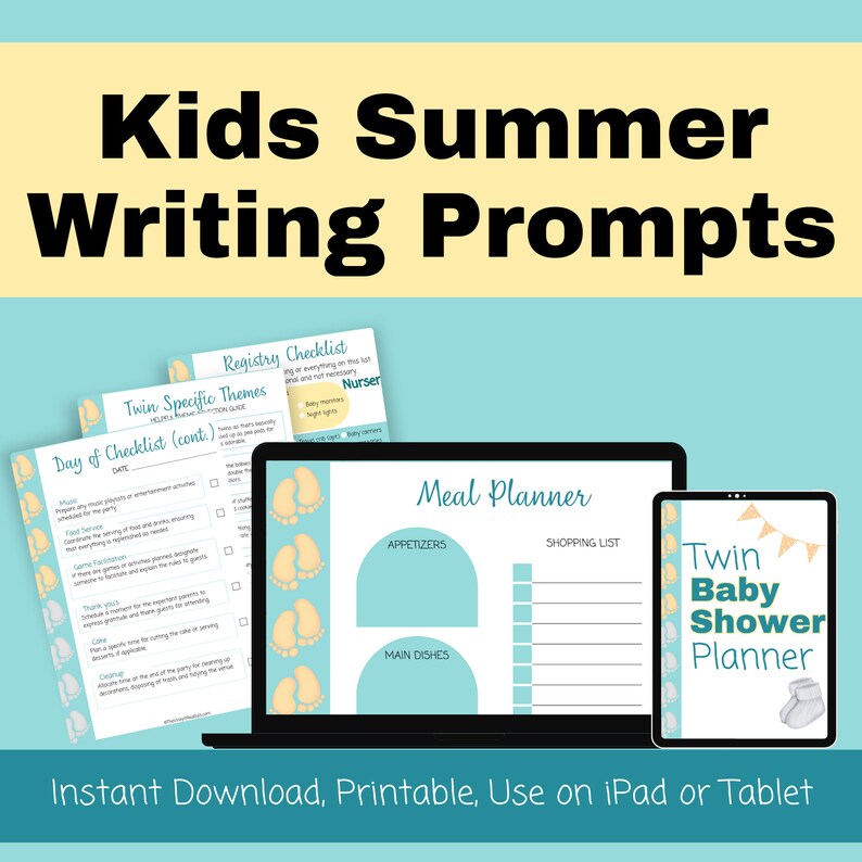 Kids Summer Guided Journal, Photo Journal Prompts, Kids Summer Journal ...