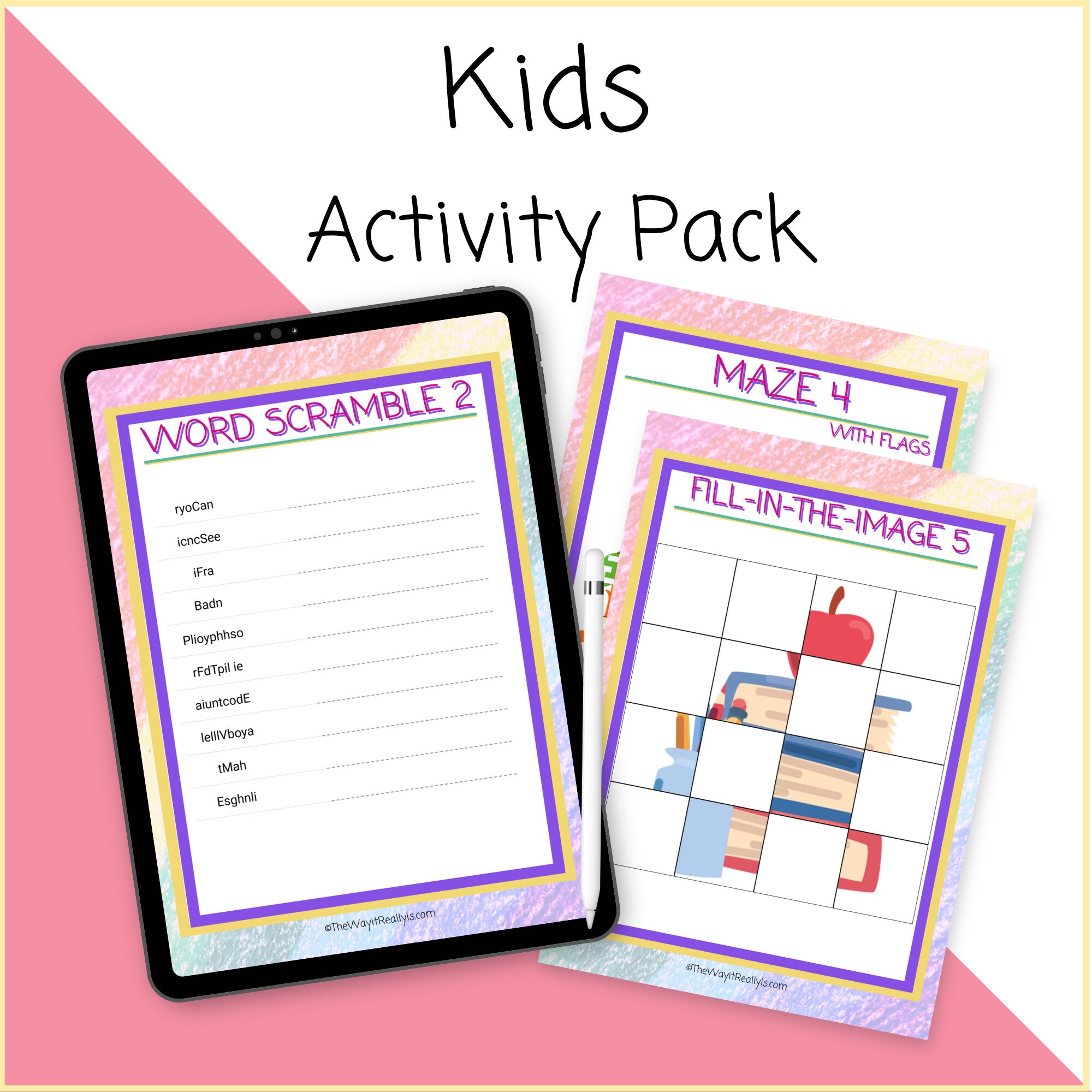 Printable Activity Pack for Kids, Keep Students Occupied, Mazes for ...