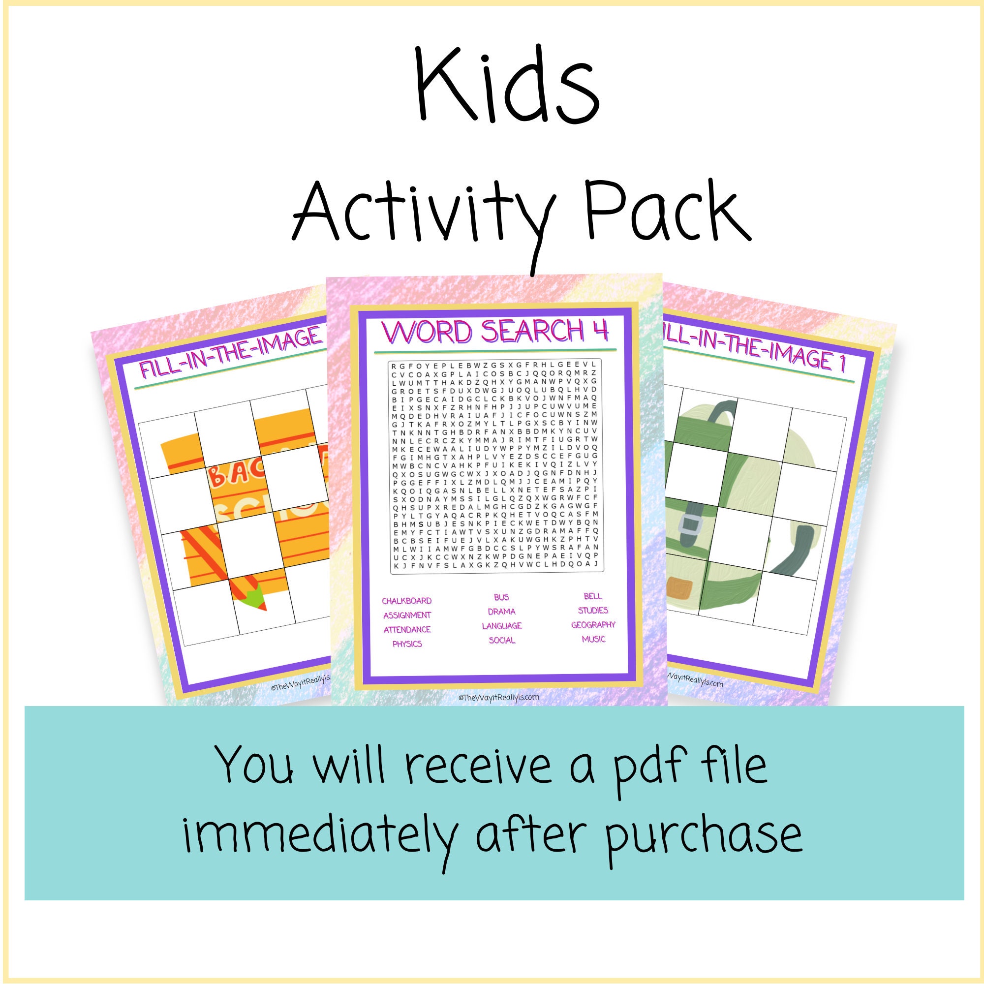 Printable Activity Pack for Kids, Keep Students Occupied, Mazes for ...