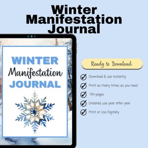 Winter Journal, Winter Guided Journal, 100+ Pages, Winter Manifestation ...