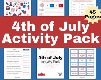 4th of July Activity Bundle for Kids, 4th of July Games, Independence ...
