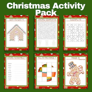 Christmas Activities for Kids Printable, Christmas Printable, Christmas ...