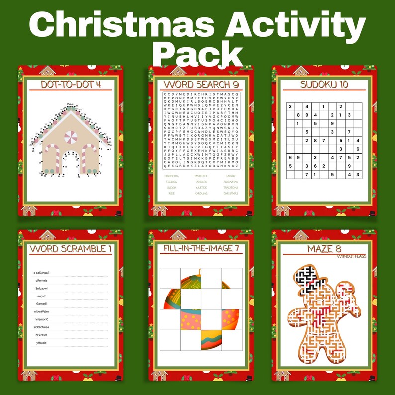 Christmas Activities for Kids Printable, Christmas Printable, Christmas ...