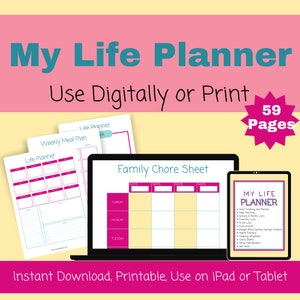 Ultimate Life Planner, Printable Life Planner, Digital Life Planner ...