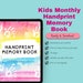 Kids Monthly Handprint Memory Book, Keepsake Journal, Handprint Art ...