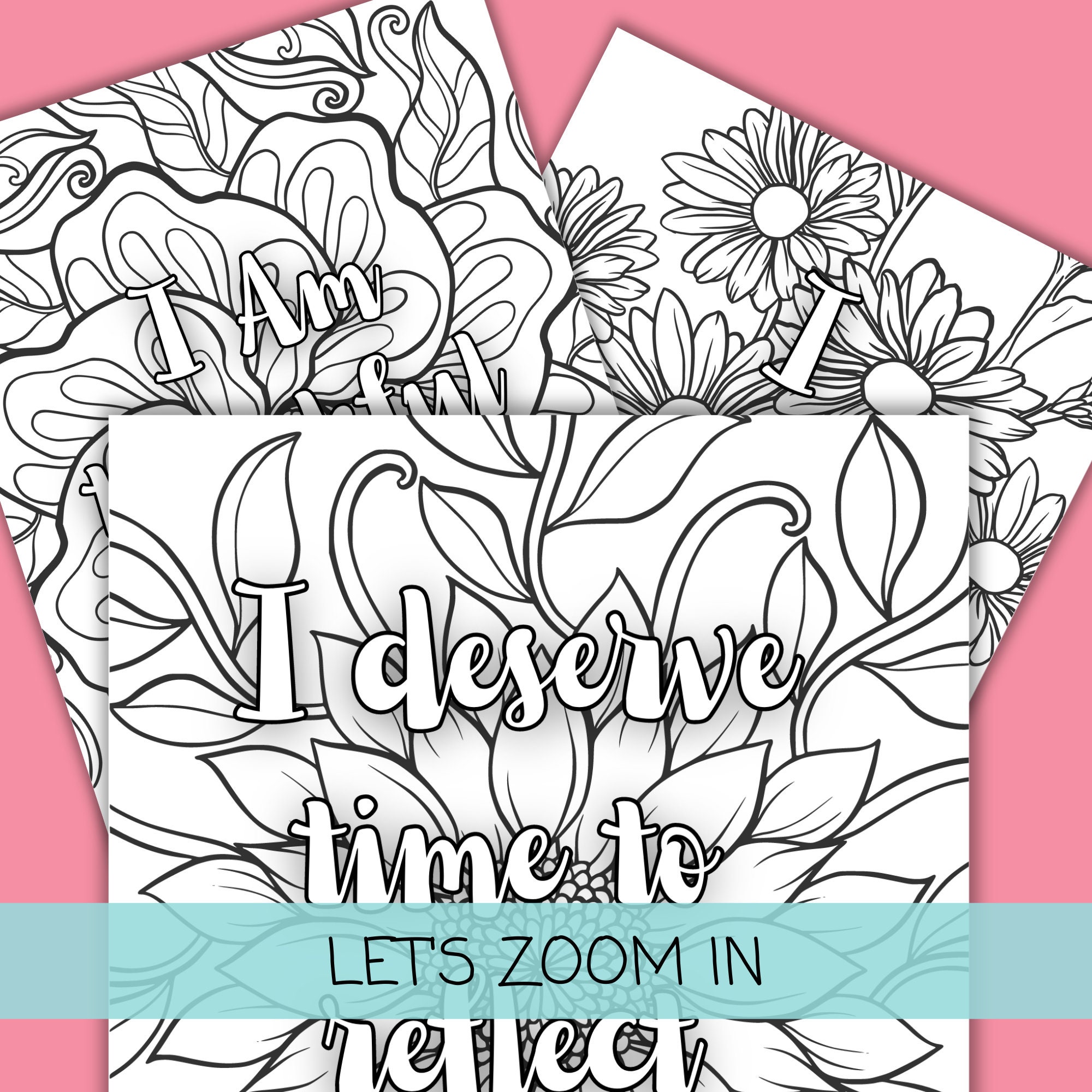 Positive Affirmations Coloring Book Adult Coloring Book Teen - Etsy