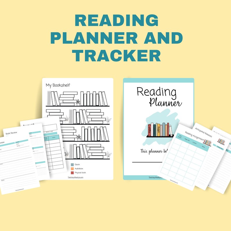 Reading Planner and Tracker, Digital and Printable, Keep Track of ...