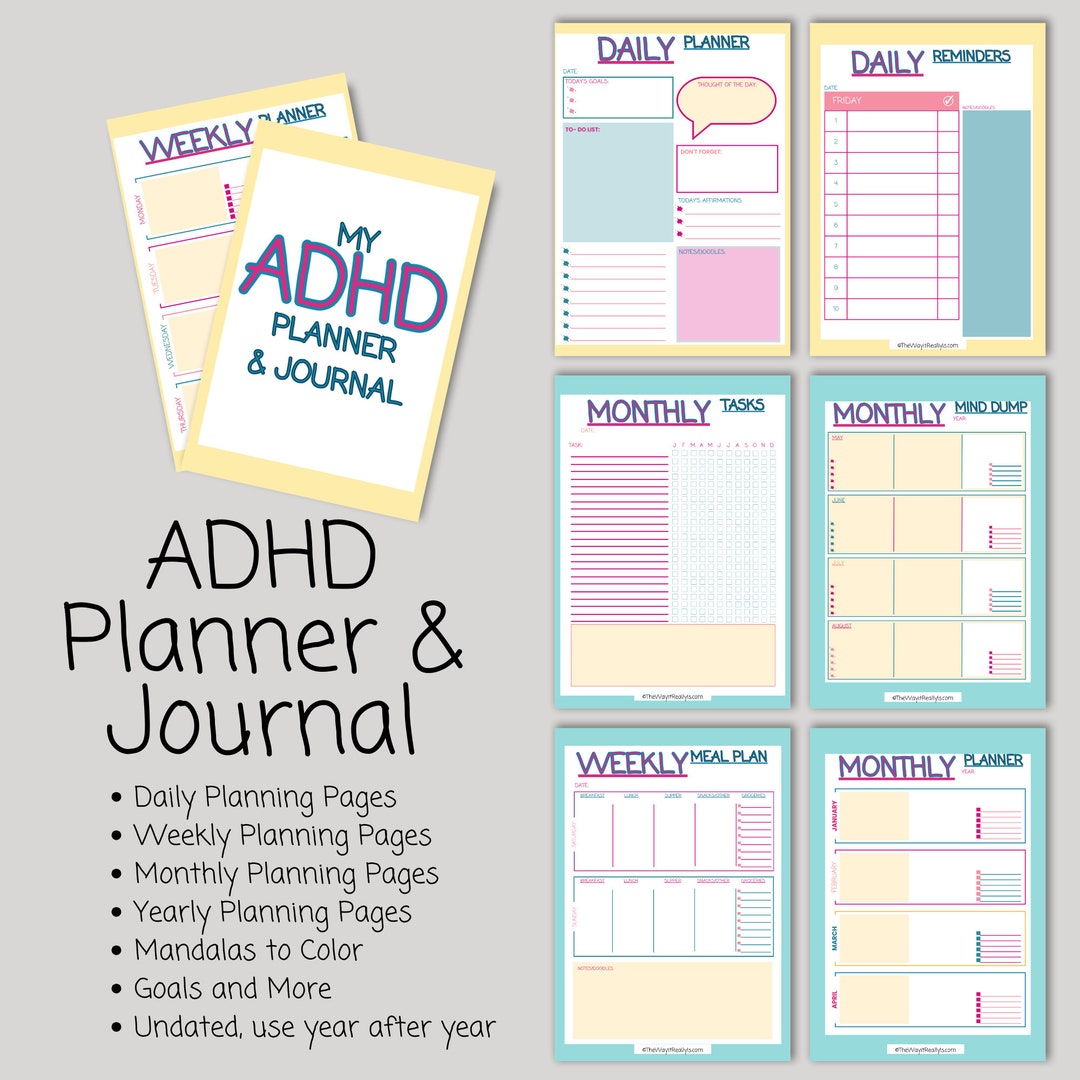 ADHD Planner, ADHD Planner Digital, Digital Planner, ADHD Planner ...