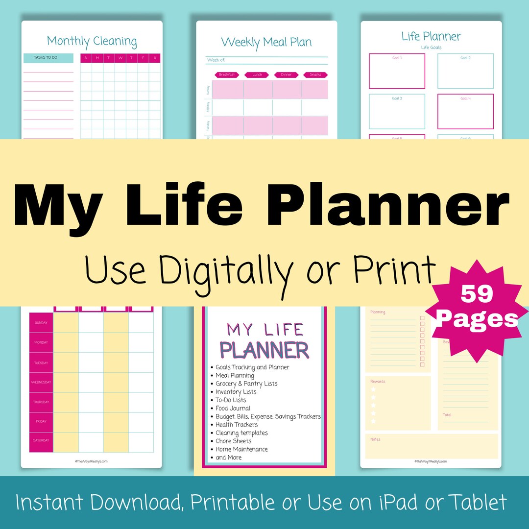 Ultimate Life Planner, Printable Life Planner, Digital Life Planner ...