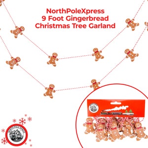 9 Foot Mini Gingerbread Man Christmas Garland - Etsy