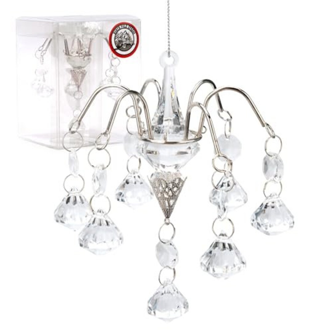 Plastic Chandelier Christmas Ornament - Acrylic Crystal Drop Christmas ...