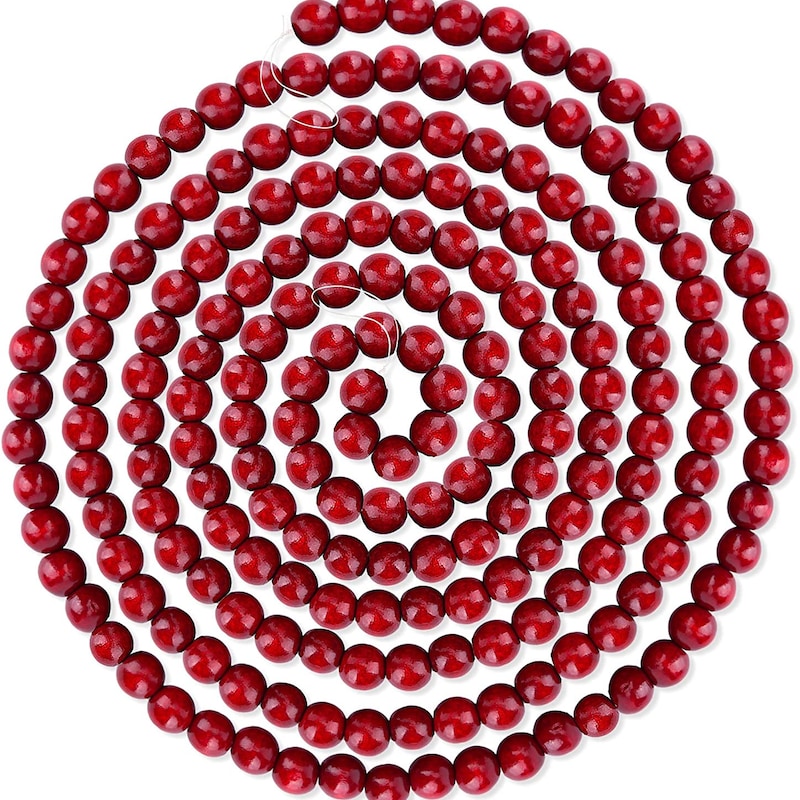 Red Beaded Garland - Etsy