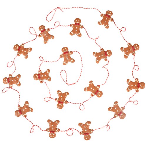 9 Foot Mini Gingerbread Man Christmas Garland - Etsy