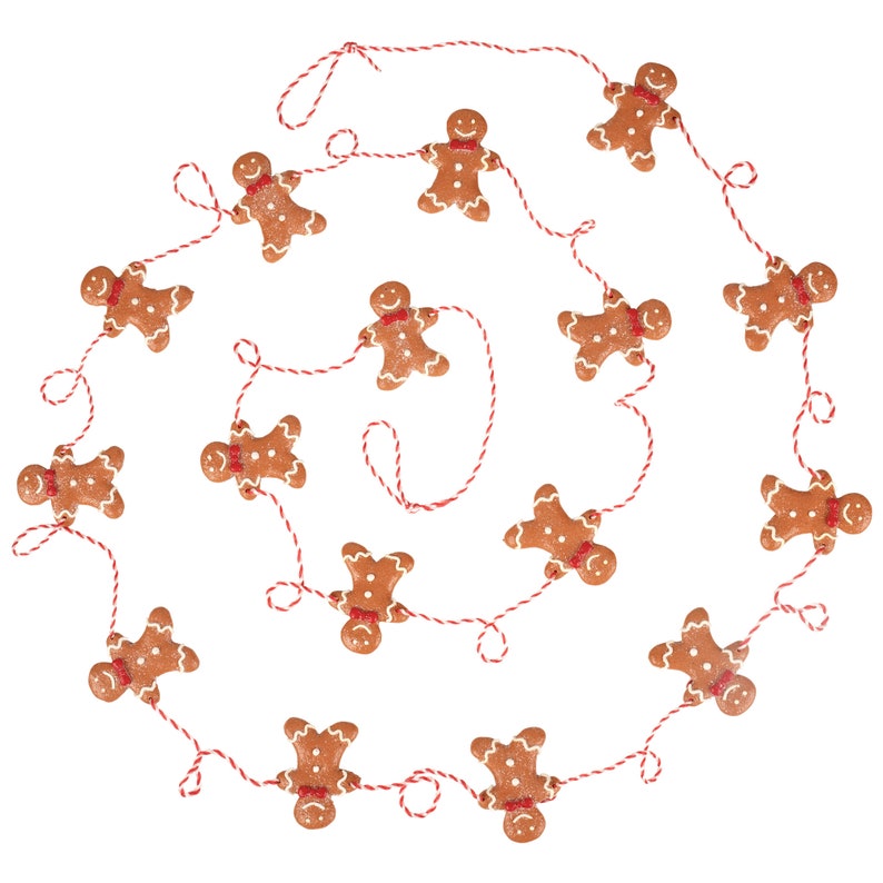 9 Foot Mini Gingerbread Man Christmas Garland - Etsy