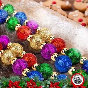 9 Foot Multi Color Glitter Christmas Garland - Etsy