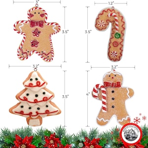 Gingerbread Christmas Ornaments - Man Boy Girl Tree Candy Cane - Etsy