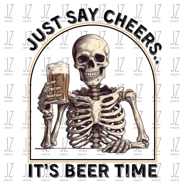 Skeleton and Beer - Etsy