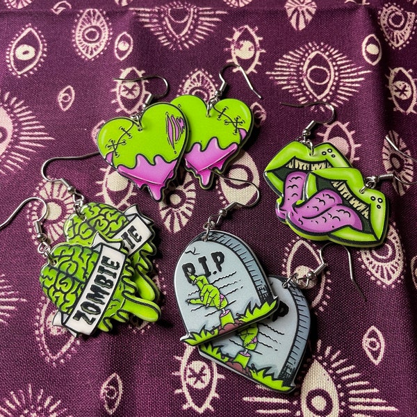Zombie Earrings - Etsy