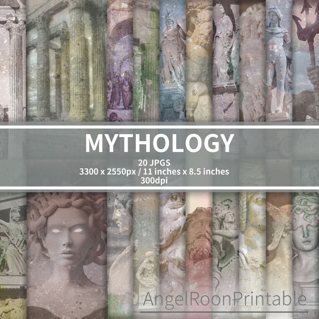 Ancient Greek Myth Junk Journal Paper Pack | Greece Mythology Scrapbook ...
