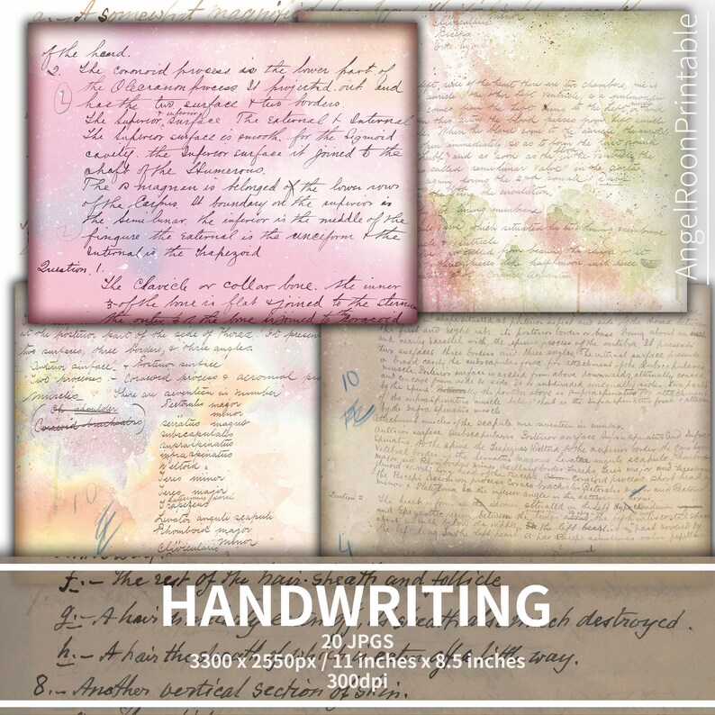 VINTAGE HANDWRITING Junk Journal Paper Pack Letters Scrapbook - Etsy