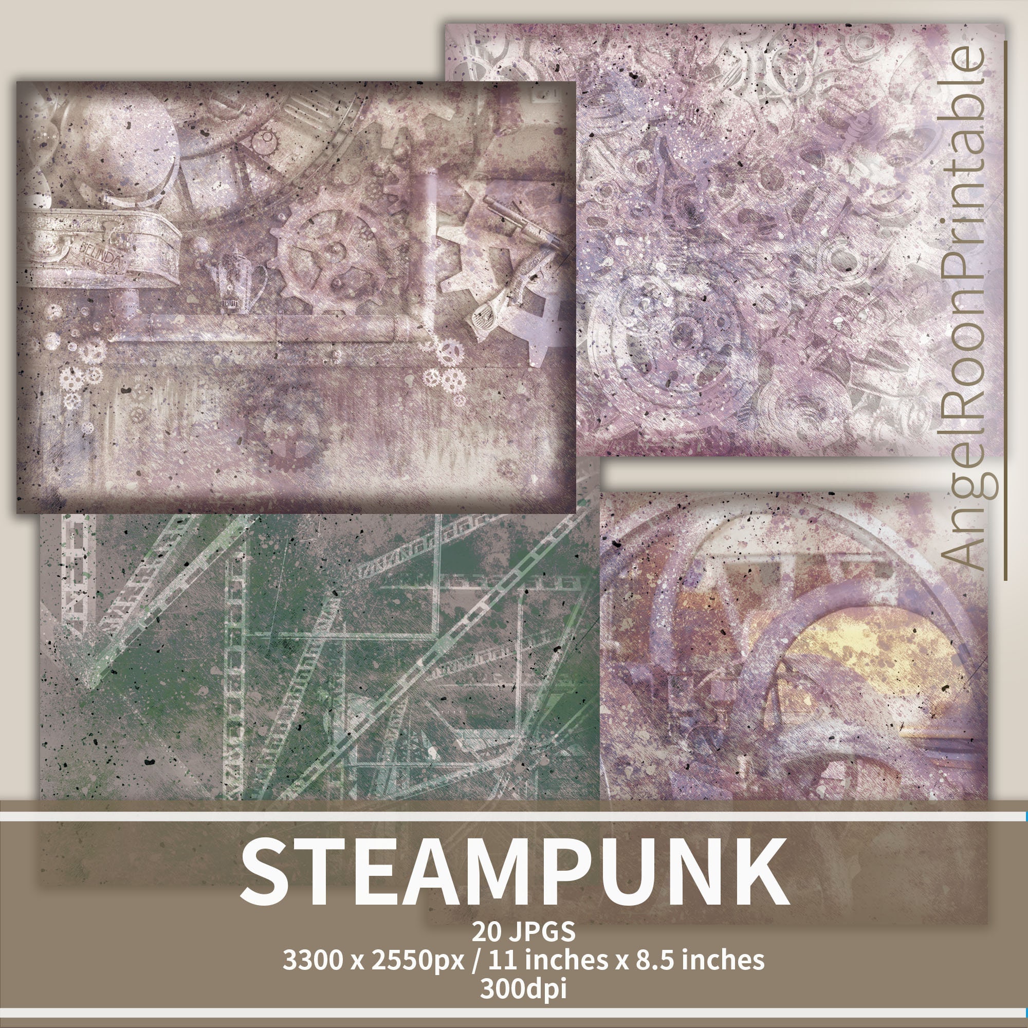 Steampunk Junk Journal Paper Pack Steam Punk Scrapbook - Etsy