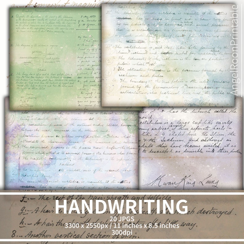 VINTAGE HANDWRITING Junk Journal Paper Pack Letters Scrapbook - Etsy