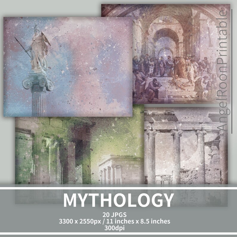 Ancient Greek Myth Junk Journal Paper Pack Mythology Greece - Etsy