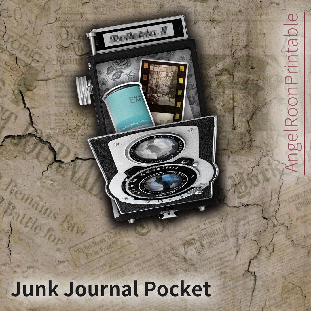 Vintage Camera Ephemera, Junk Journal Pocket Template, Ancient ...
