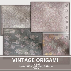 Origami Junk Journal Paper Pack, Japanese Printable Scrapbook ...