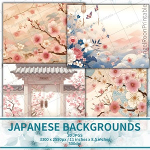 Japanese Scrapbook Background Page Kit | Kimono Junk Journal Paper Pack ...