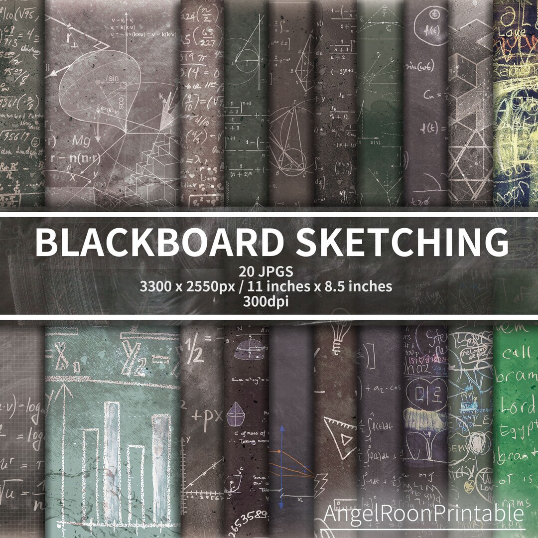 Blackboard Junk Journal Paper Pack | Back to School Theme Scrapbook ...