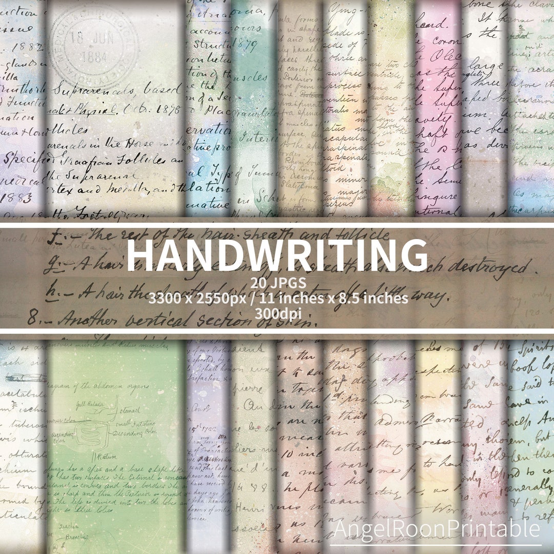 Vintage Handwriting Junk Journal Paper | Manuscript Letter Scrapbook ...