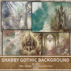 Shabby Gothic Background Junk Journal Digital Paper Kit, Distressed ...