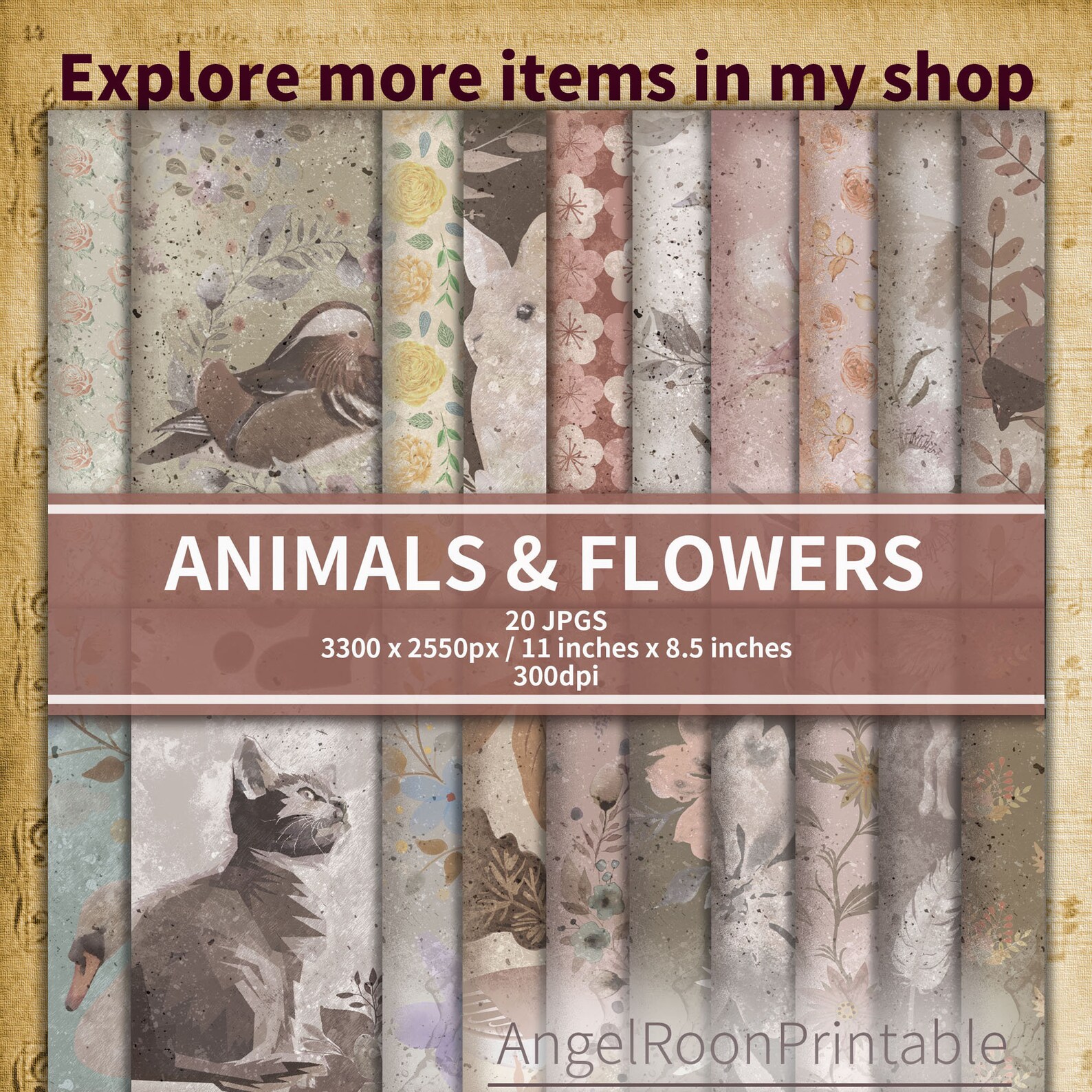 Old World Map Junk Journal Paper Set Vintage Map Digital - Etsy