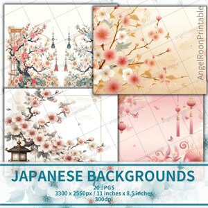 Japanese Scrapbook Background Page Kit | Kimono Junk Journal Paper Pack ...