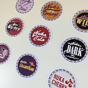 Fallout Nuka Bottle Cap Stickers | Video Game Decorations | Gaming ...