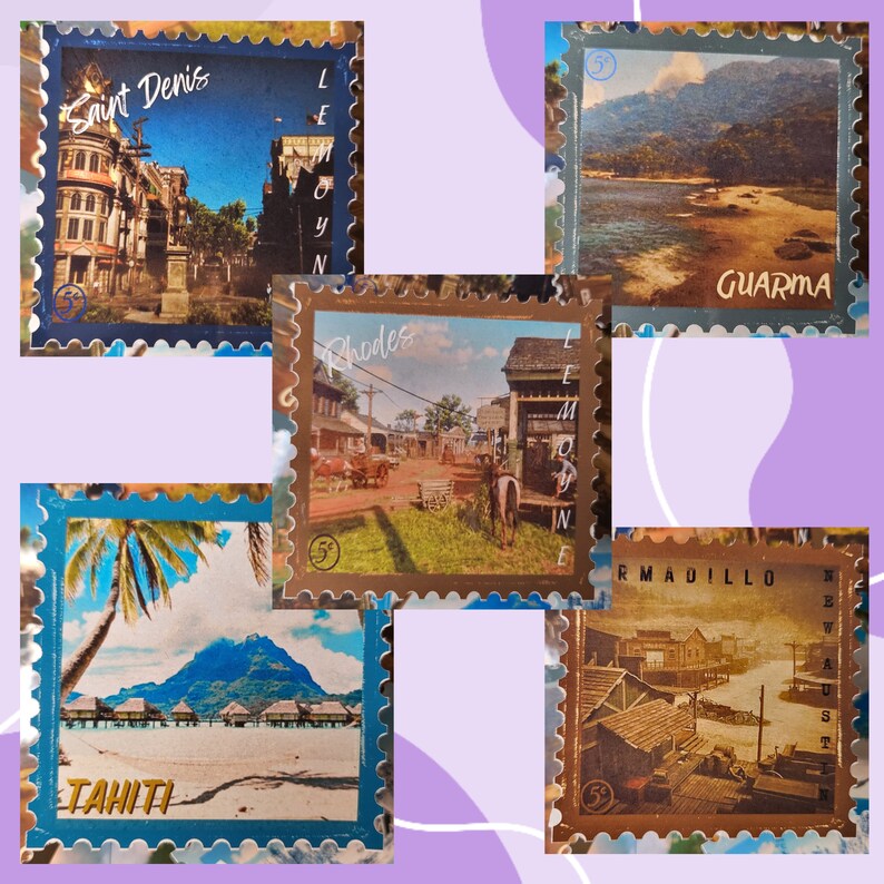 Red Dead Redemption Location Stamp Stickers / RDR2 Postcards / - Etsy
