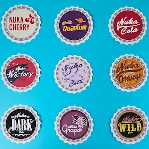 Fallout Nuka Bottle Cap Stickers | Video Game Decorations | Gaming ...