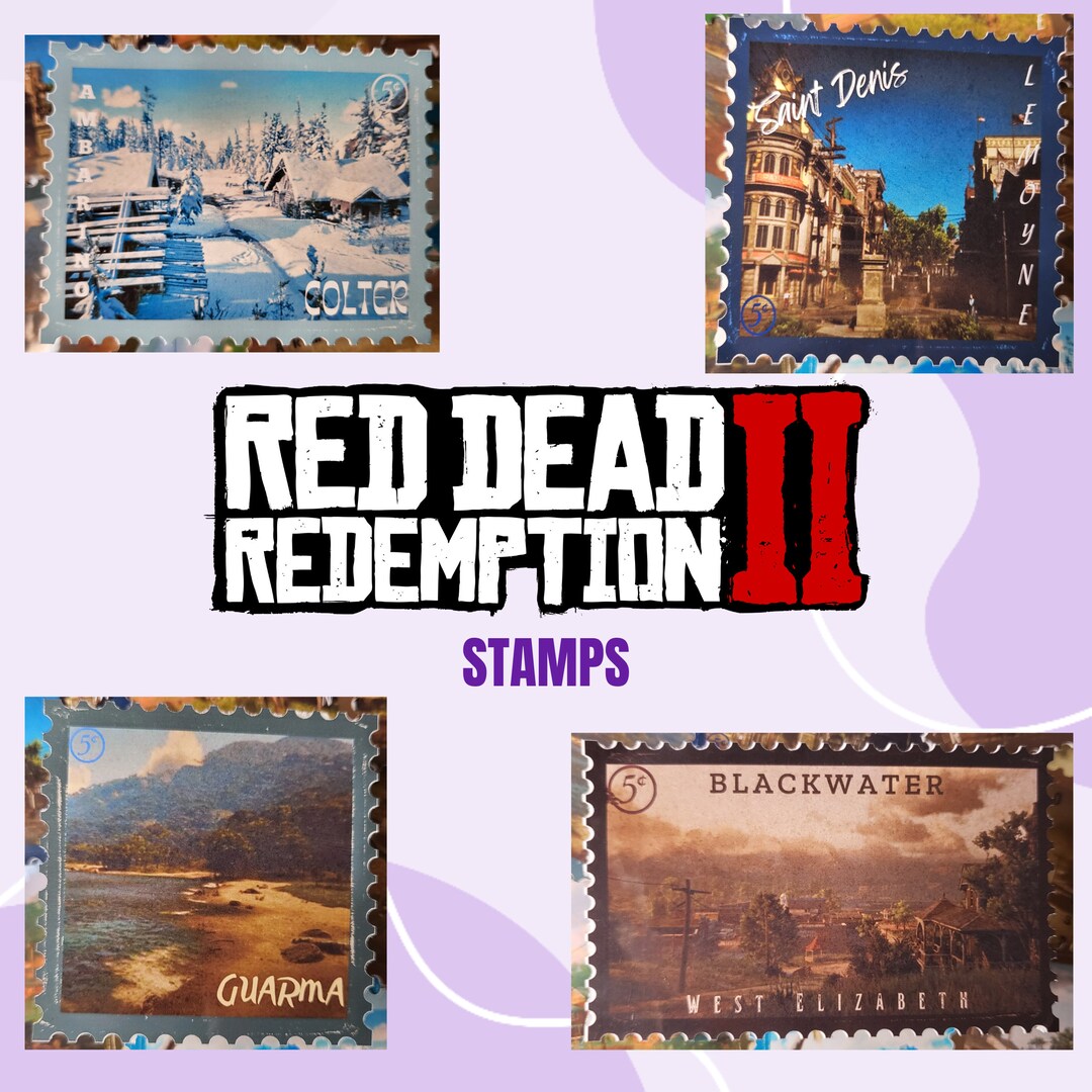 Red Dead Redemption Location Stamp Stickers / RDR2 Postcards / - Etsy